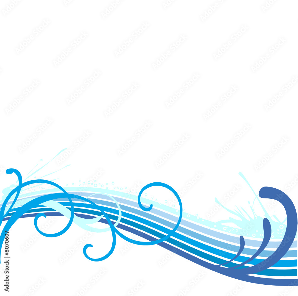 Beautiful Wave border vector Stock Vector | Adobe Stock