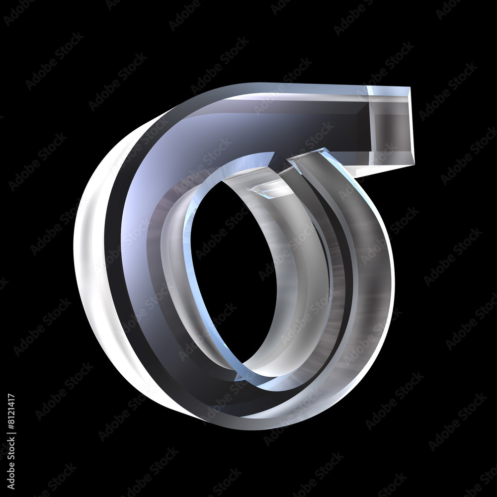 sigma symbol in glass (3d) Stock Illustration | Adobe Stock