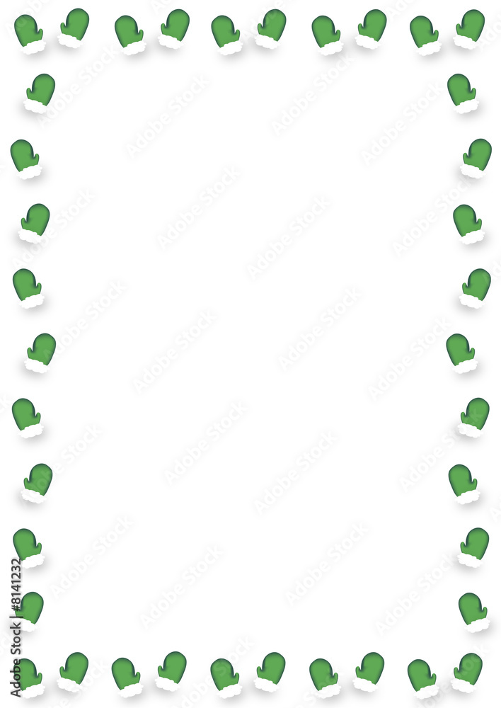 Green Mitten Border 1 Stock Illustration | Adobe Stock