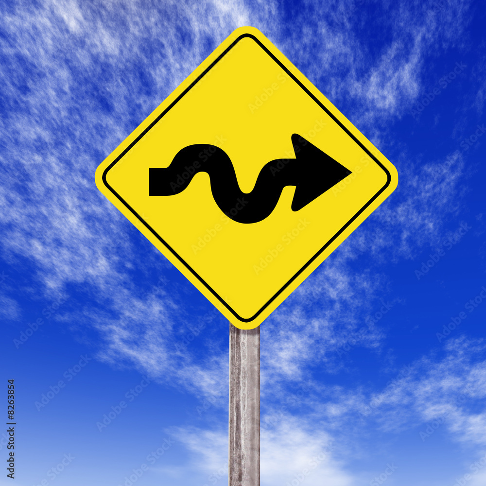 Señal Curvas Stock Illustration | Adobe Stock