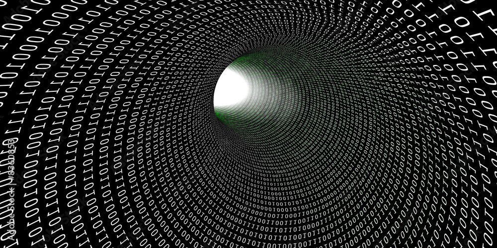 Binary Tunnel Stock 写真 | Adobe Stock