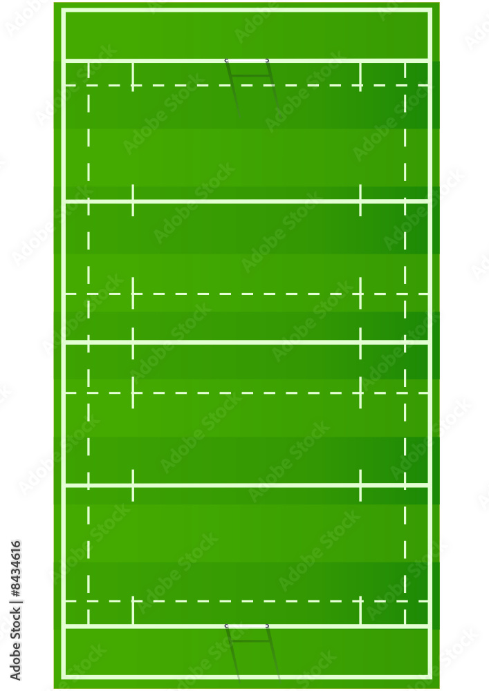 Terrain de rugby (détouré) Stock Vector | Adobe Stock