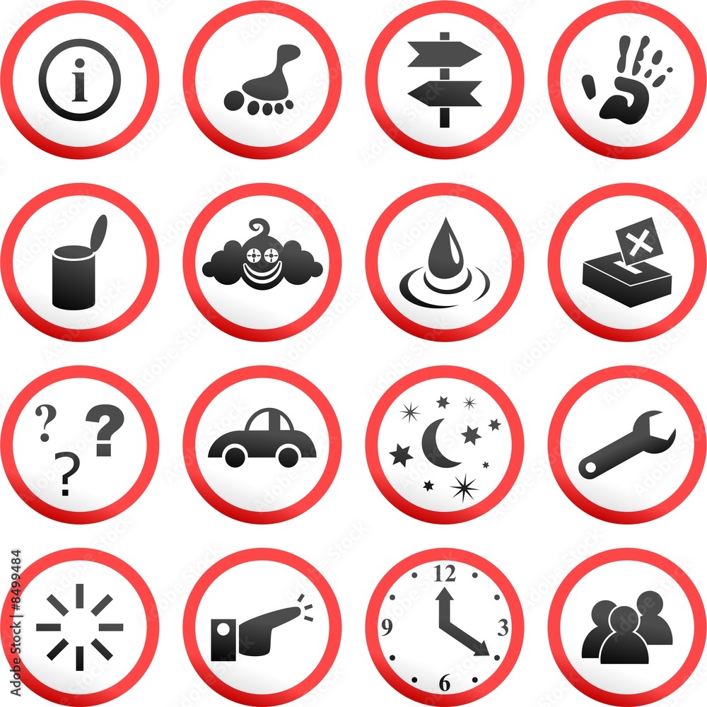 round road signs Stock Illustration | Adobe Stock