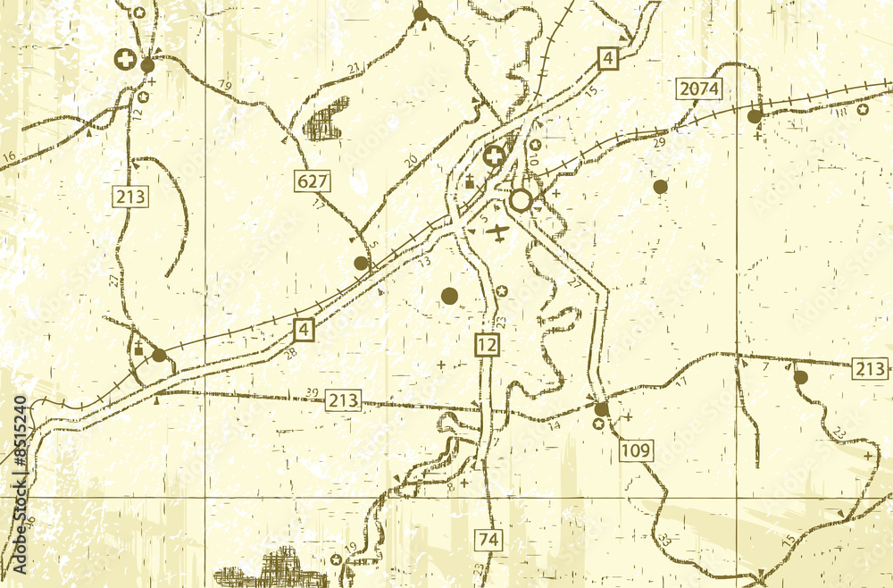 Worn map Stock Illustration | Adobe Stock