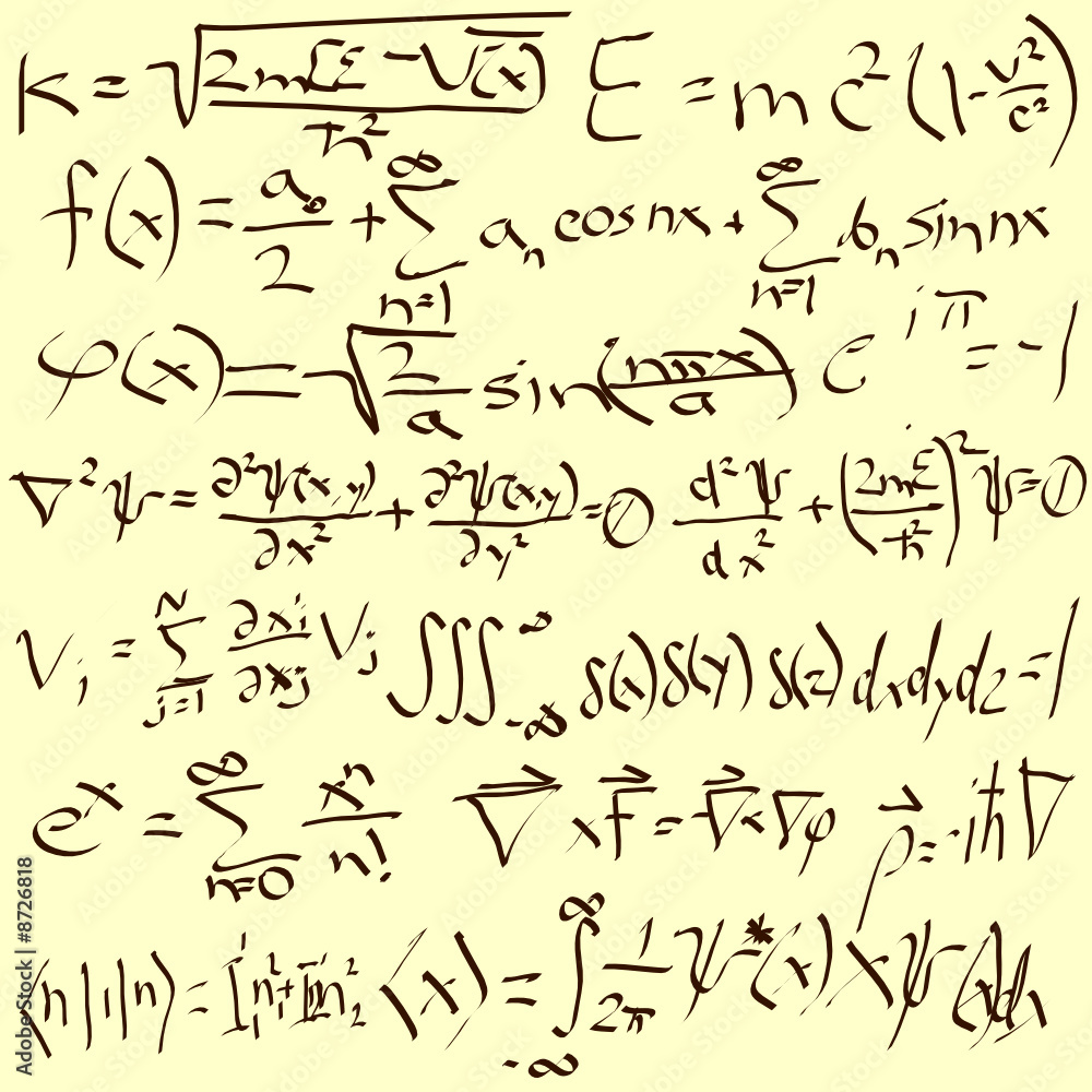 math and science symbols background Stock Vector | Adobe Stock