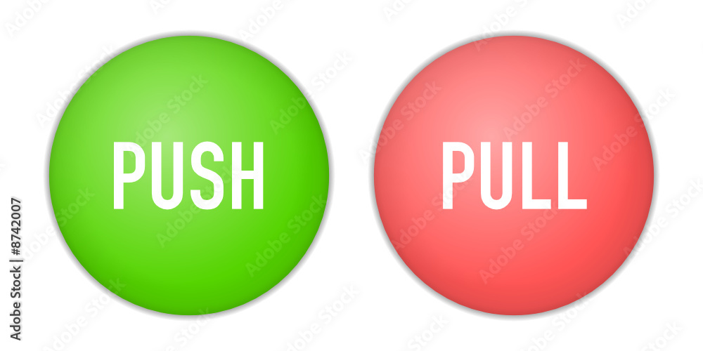 buttons push pull Stock Vector | Adobe Stock
