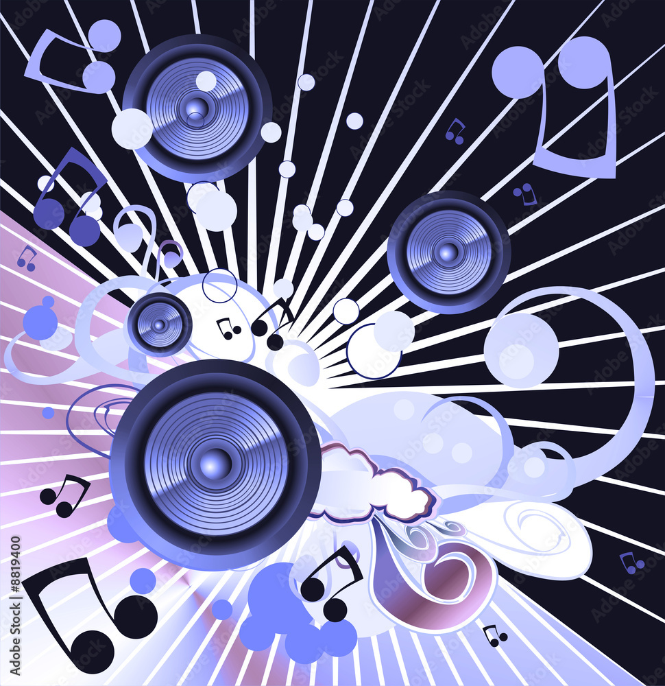 A music Explosion Fantasy Background Stock Illustration | Adobe Stock