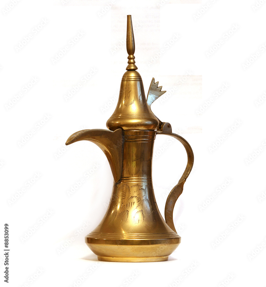 Arabic traditional coffee pot isolated on white background Stock Photo ...