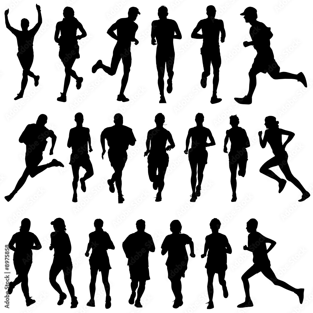 runner people vector 2 Stock Vector | Adobe Stock
