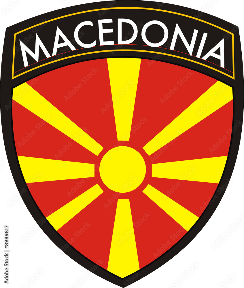 macedonia vector crest flag Stock Vector | Adobe Stock