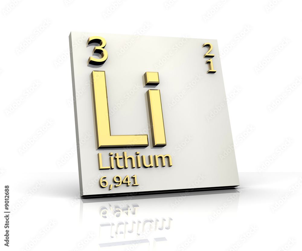 Lithium form Periodic Table of Elements Stock Illustration | Adobe Stock