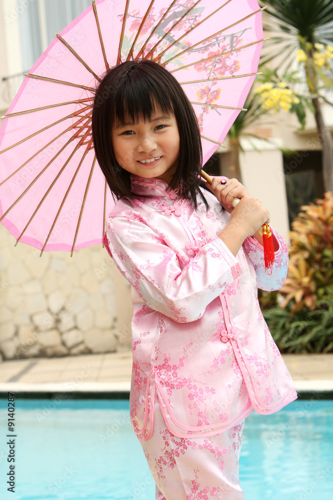 Asian Little Girl Stock Photo | Adobe Stock