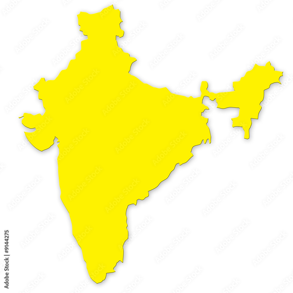 India map high res Stock Illustration | Adobe Stock