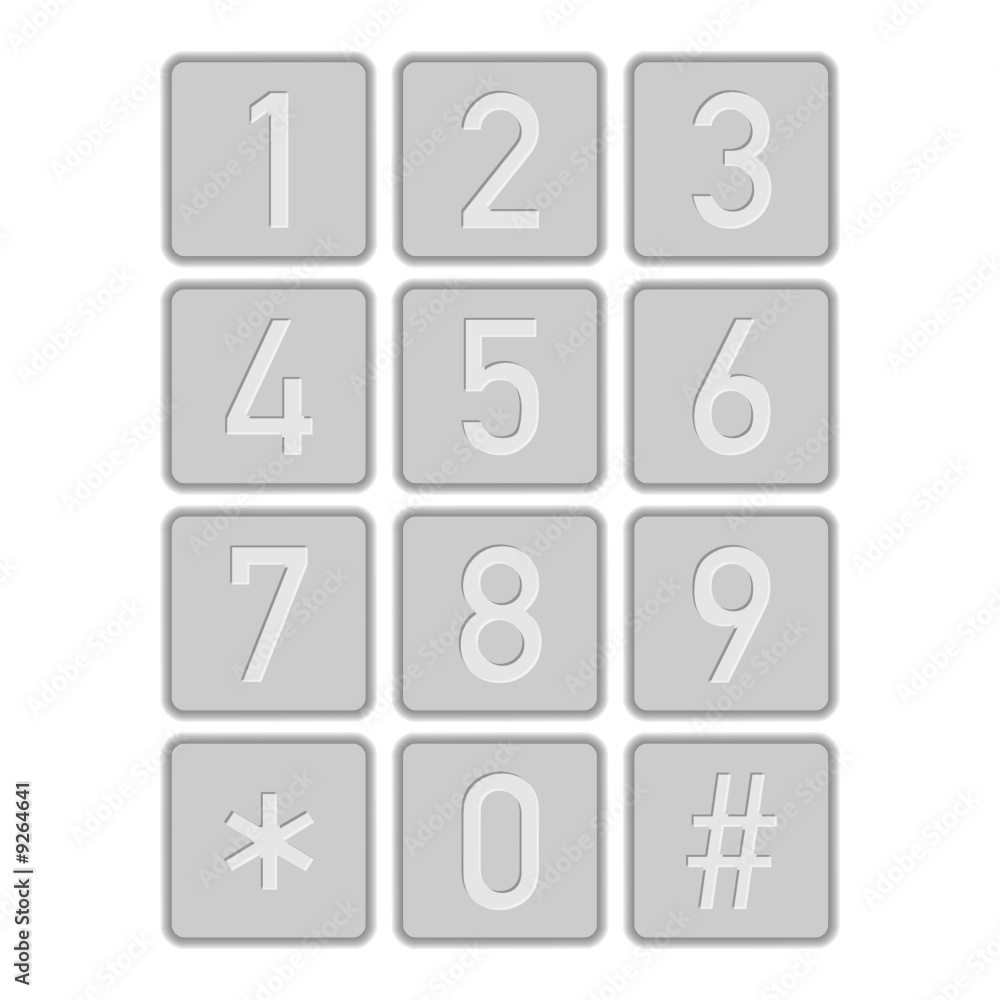 telefon-ziffern Stock-Vektorgrafik | Adobe Stock