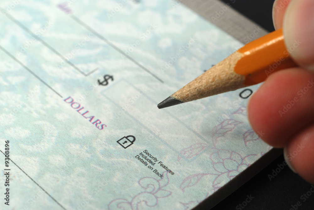 Stock pictures of checks used as a form of payment Stock Photo | Adobe ...
