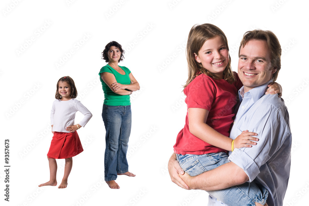 Just a happy family. Full isolated studio picture Stock Photo | Adobe Stock