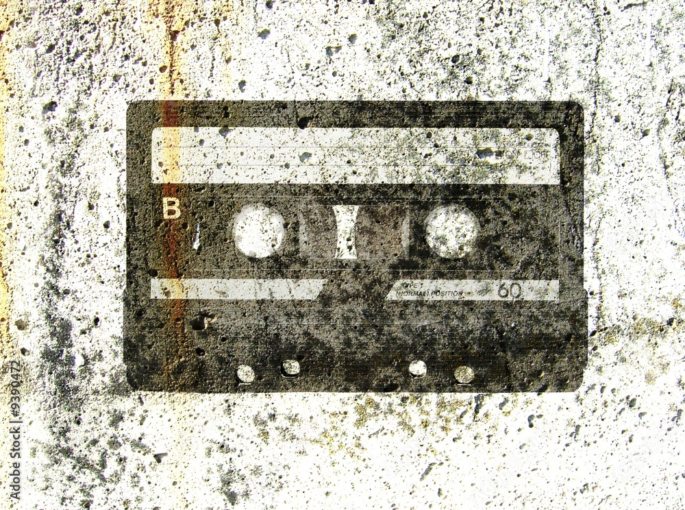 audio cassette background with stone texture Stock Photo | Adobe Stock