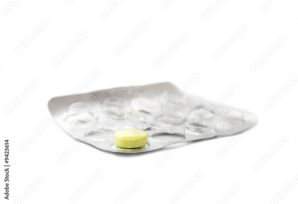 Empty blister with only one tablet left Stock Photo | Adobe Stock