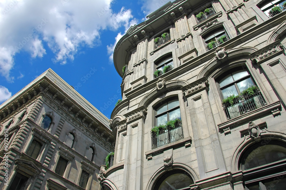 Old European style buildings in Montreal Canada Stock Photo | Adobe Stock
