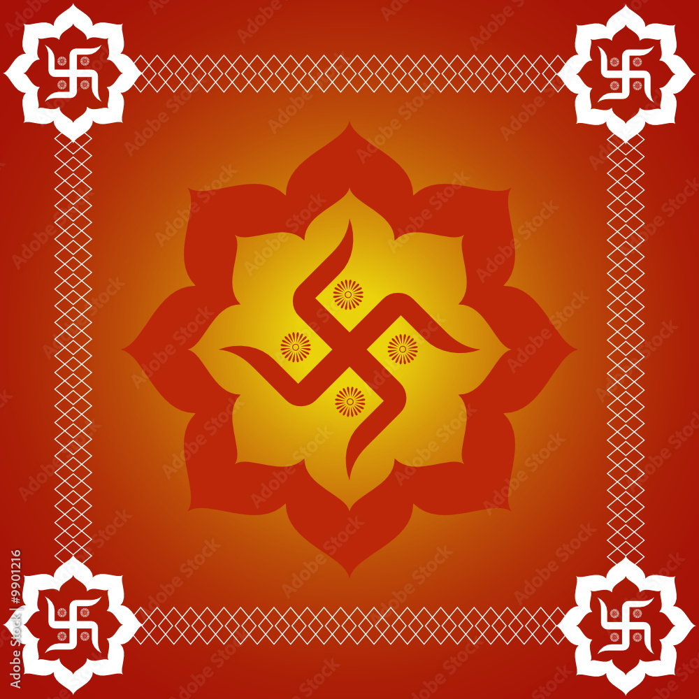 Spiritual Swastika Background Stock Vector | Adobe Stock