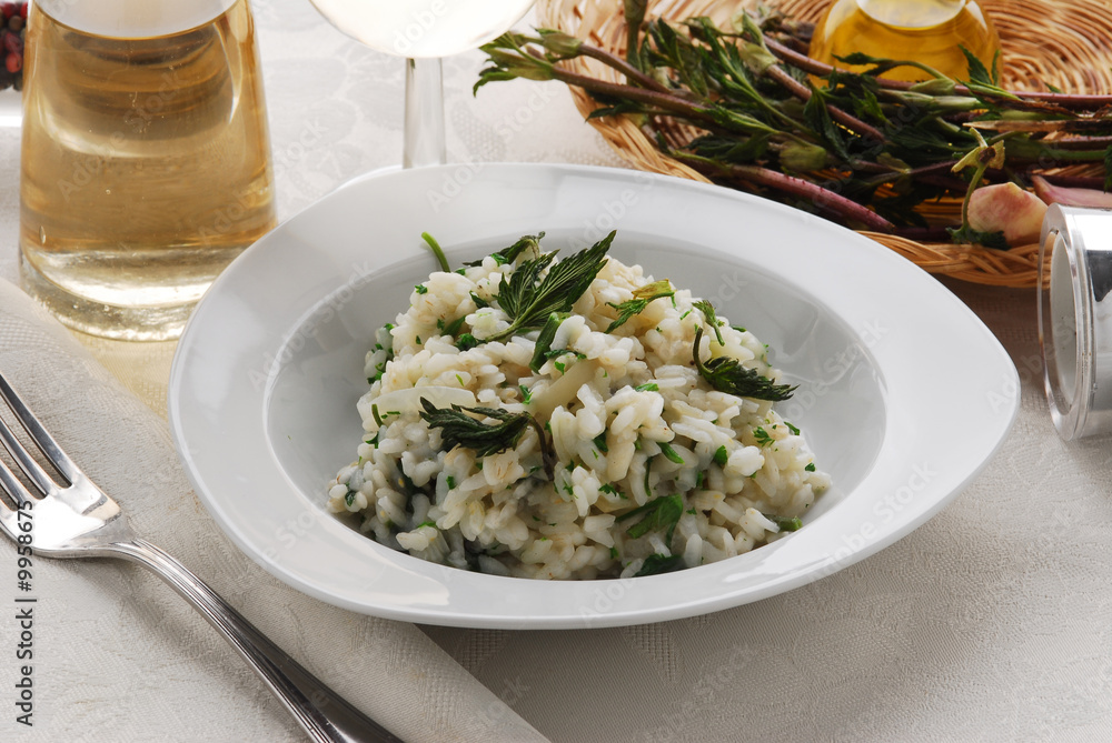 Risotto di bruscandoli - Primi - Ricetta del Veneto Stock Photo | Adobe ...