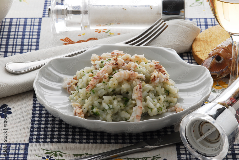 Risotto con le canocchie - Primo - Ricette della Toscana Stock Photo ...