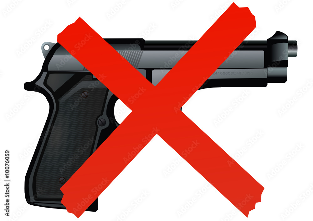 Interdiction des armes à feu (détouré) Stock Vector | Adobe Stock