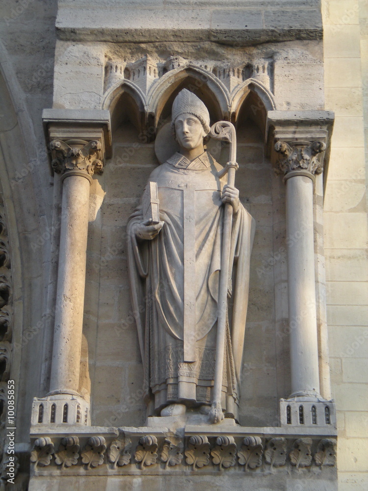 Poster Statue de Saint denis - Cathédrale Notre-Dame de Paris – Wall ...