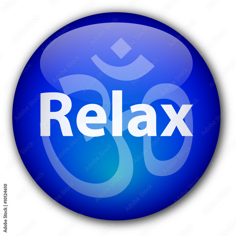 "Relax" button with Aum symbol Stock Illustration | Adobe Stock