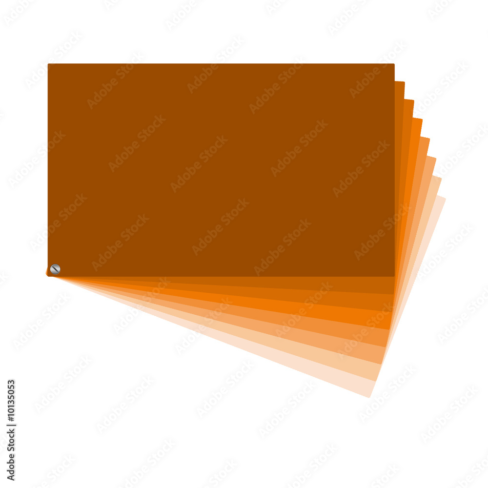 nuancier avec les variations de la couleur orange Stock Illustration ...