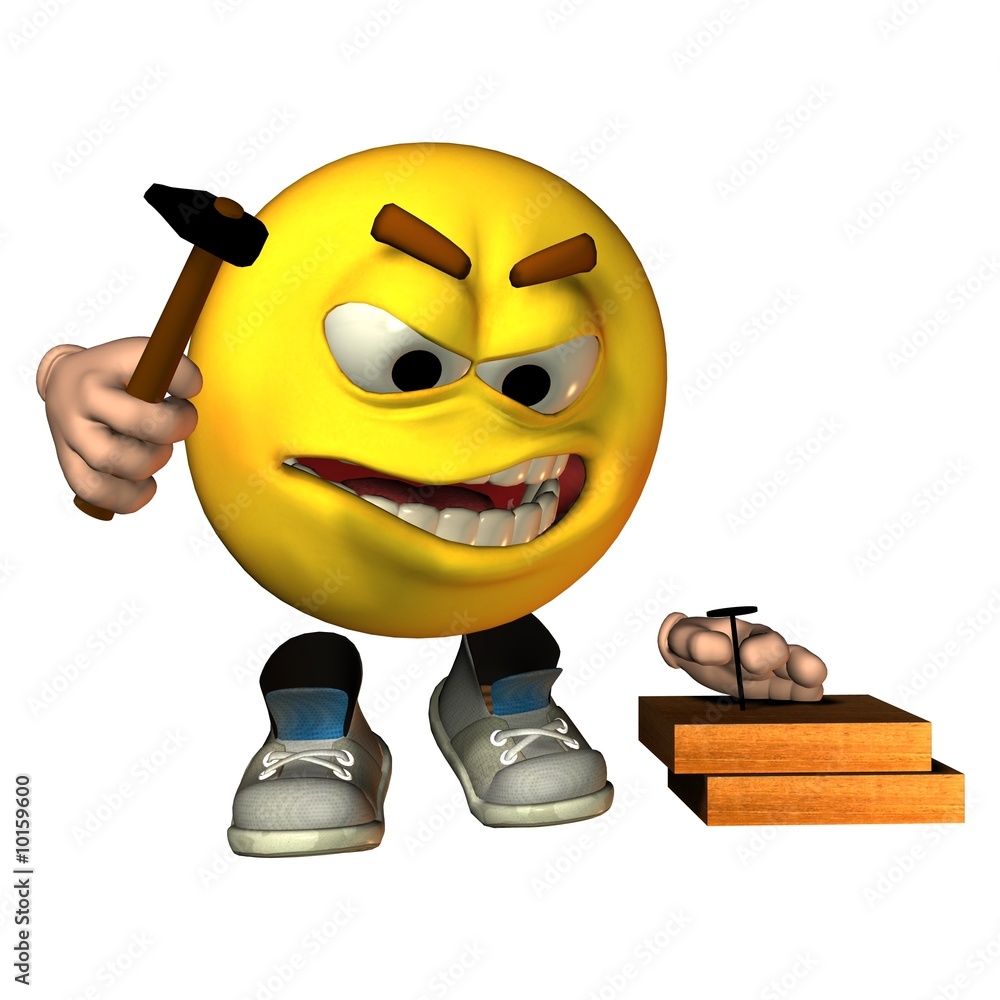 Smilie Heimwerker Nagler Stock-Illustration | Adobe Stock