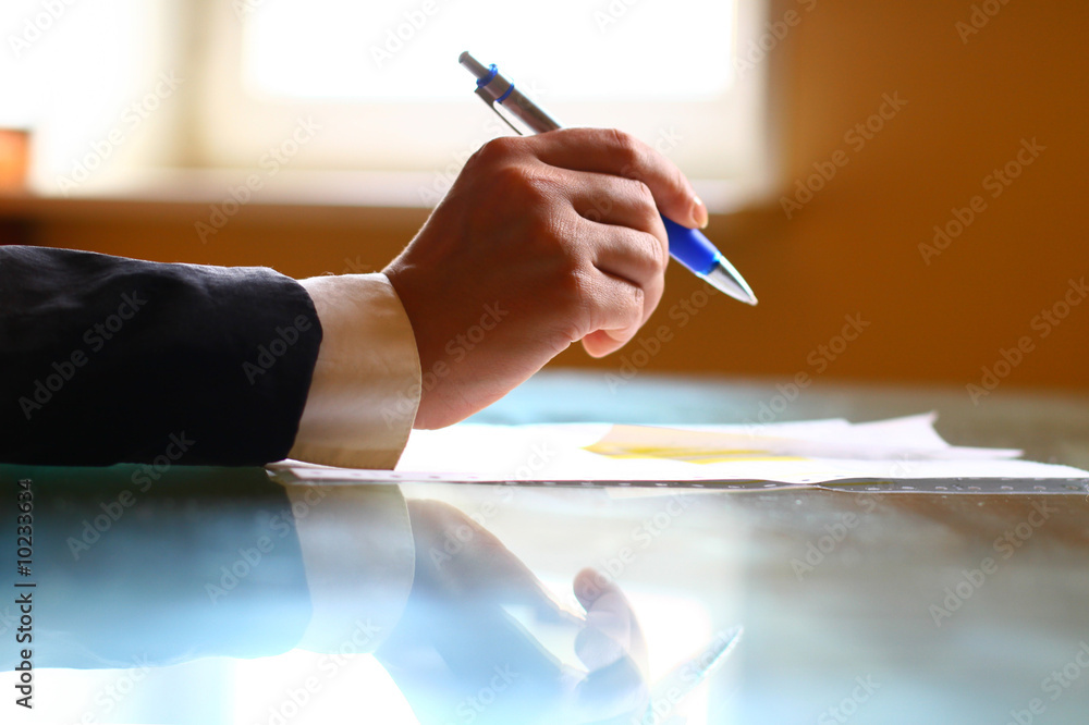 pen work hand work background Stock Photo | Adobe Stock