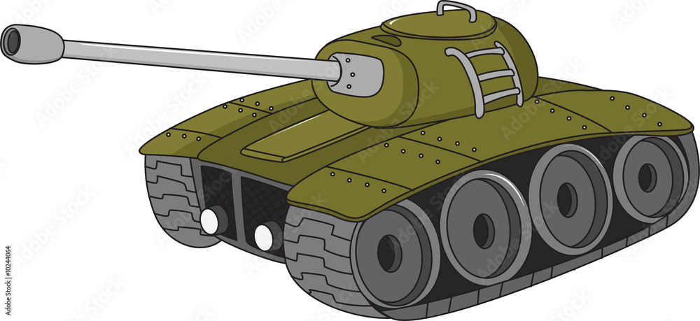 simple illustration of a tank isolated on white Stock Illustration ...