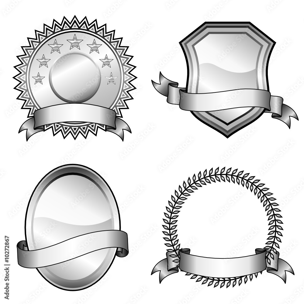 Black and white vector format of emblem elements. Stock Vector | Adobe ...