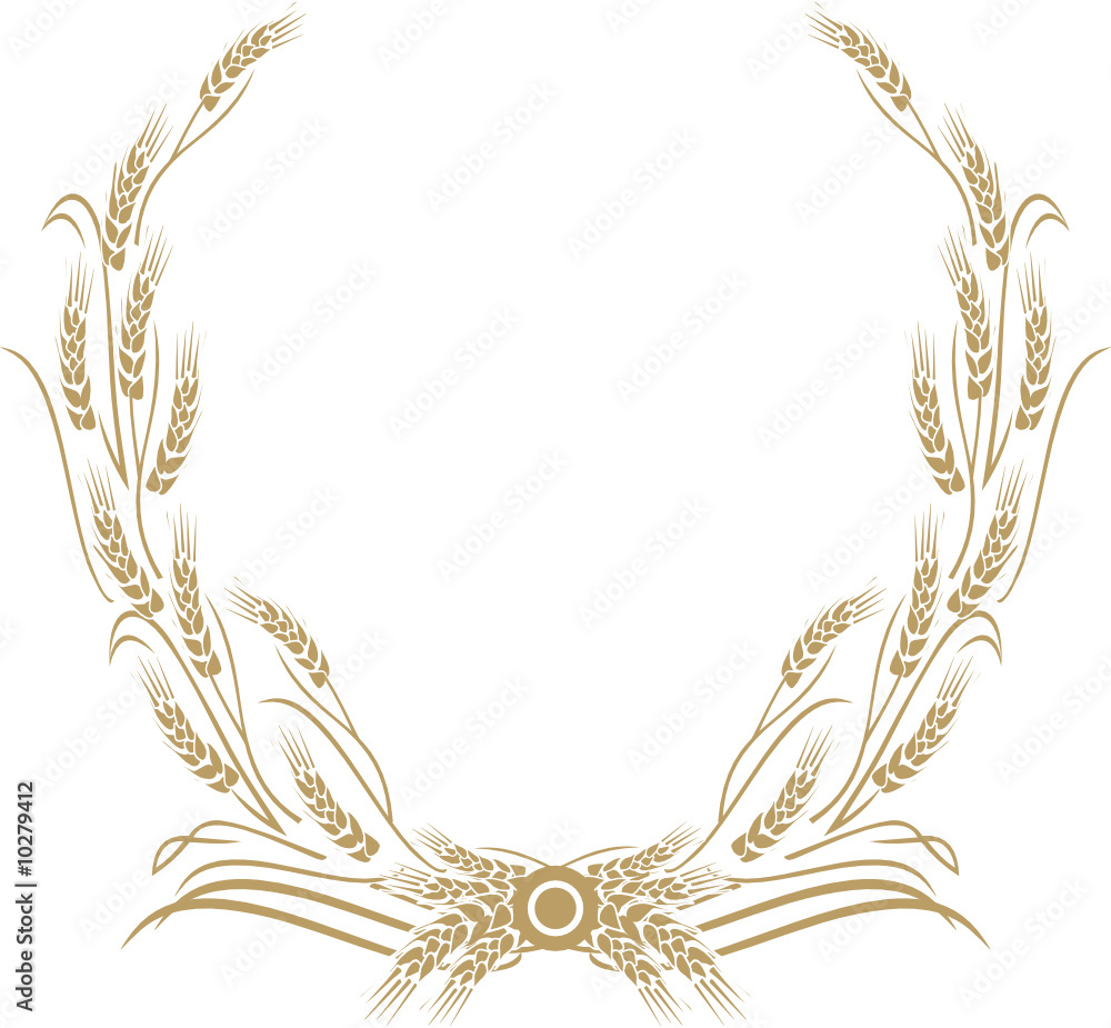 wheat wreath Stock Vector | Adobe Stock