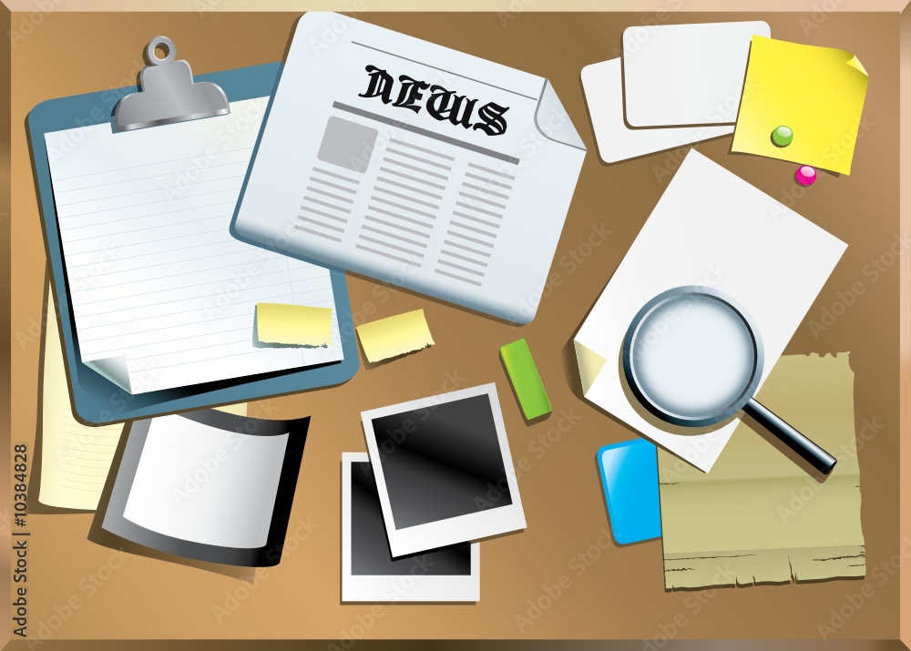 detective table Stock Vector | Adobe Stock