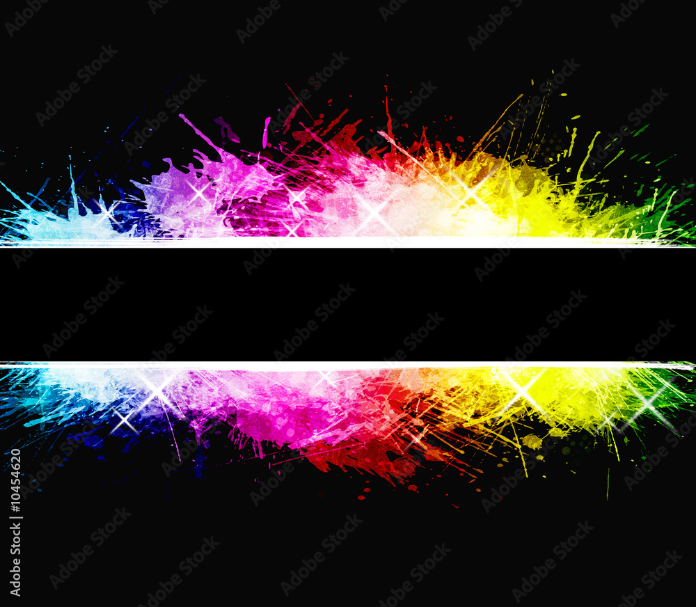 Rainbow celebration watercolor splatter background Stock Illustration ...