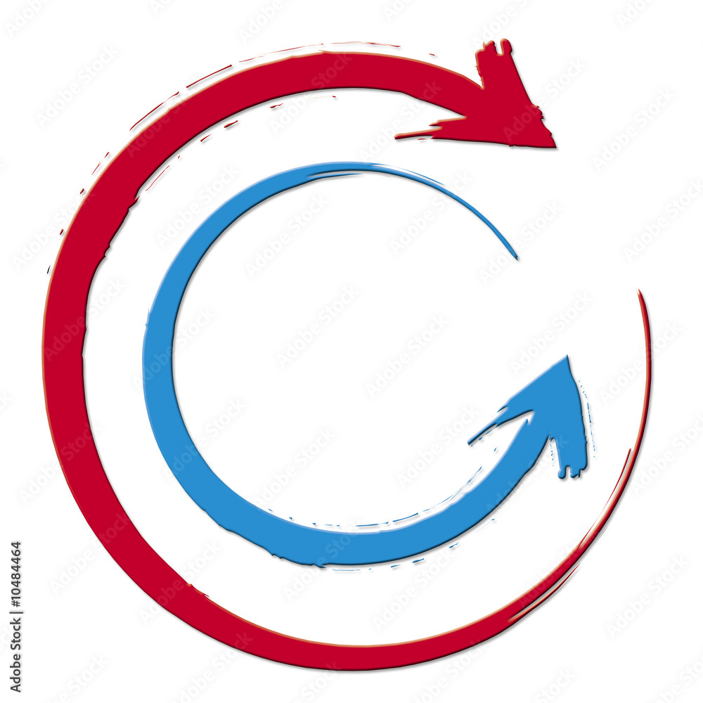 Red hand drawing circle arrows with white background Stock Illustration ...