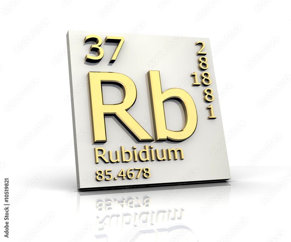 Rubidium form Periodic Table of Elements Stock Illustration | Adobe Stock