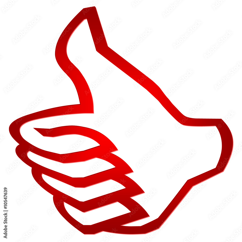 Pouce Rouge Illustration Stock | Adobe Stock