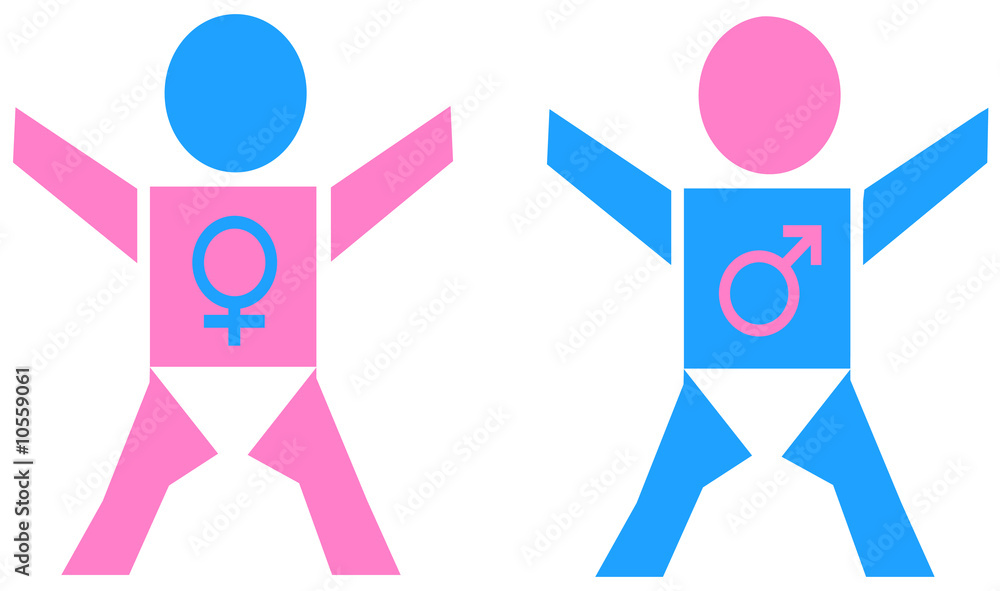 fille,garcon, Stock Illustration | Adobe Stock