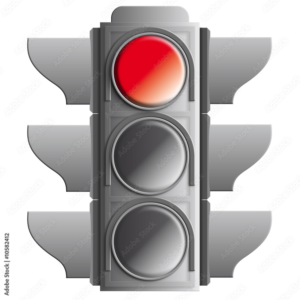 Ampel-Rot Stock-Illustration | Adobe Stock