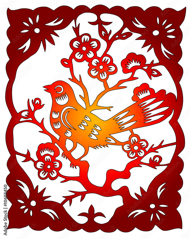 traditional chinese floral design Stock Illustration | Adobe Stock