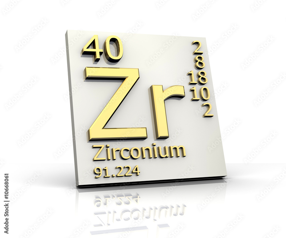 Zirconium form Periodic Table of Elements Stock Illustration | Adobe Stock
