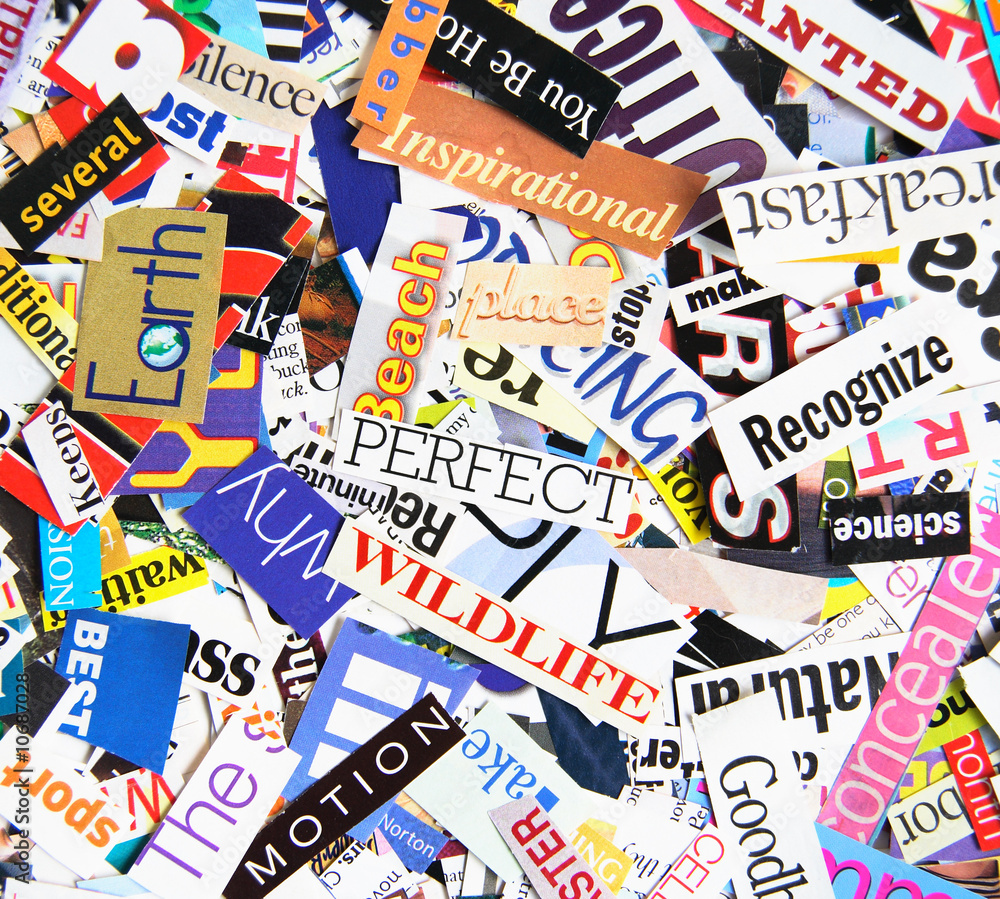 Magazine Word Background Stock Photo | Adobe Stock