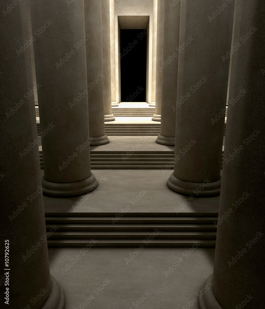 stairway and pillar gallery Stock Illustration | Adobe Stock