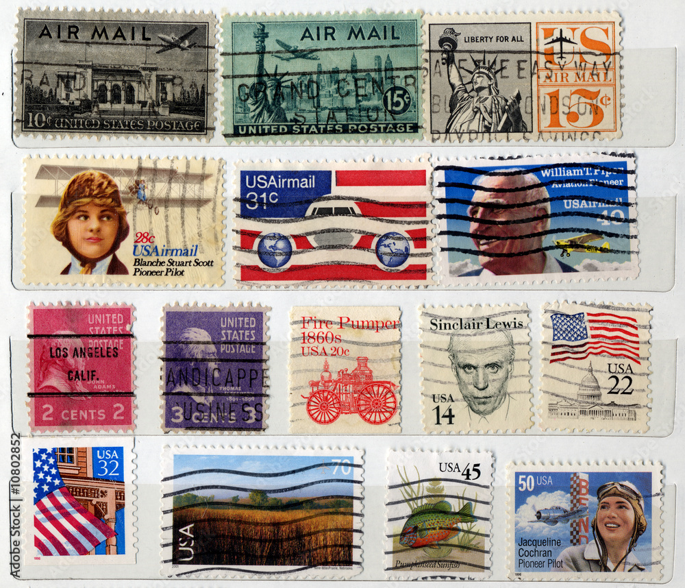 USA OLD STAMPS Stock Photo | Adobe Stock