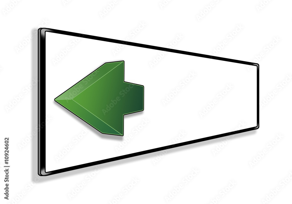 Cartello con freccia verde ilustração do Stock | Adobe Stock