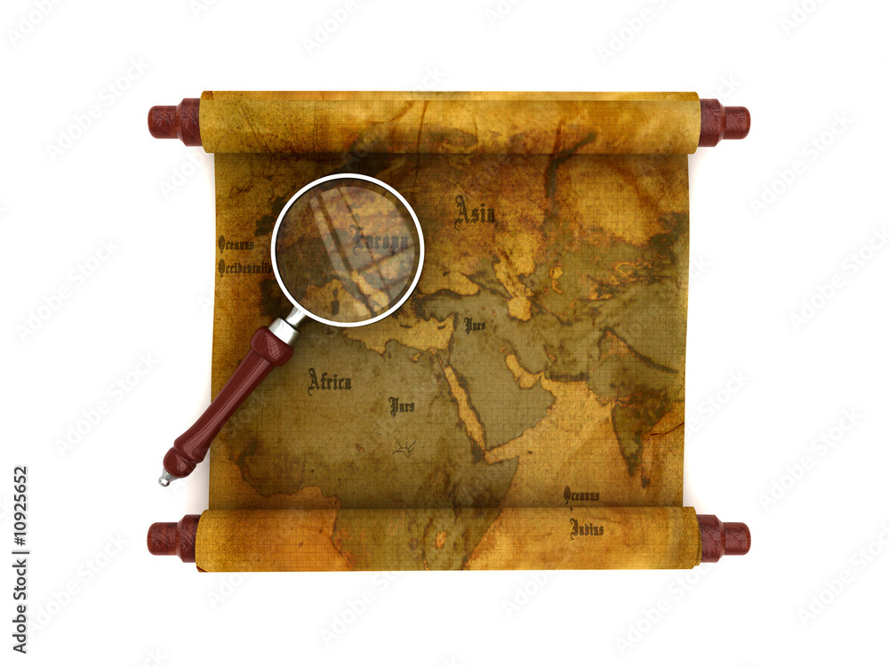 old map scroll Stock Illustration | Adobe Stock
