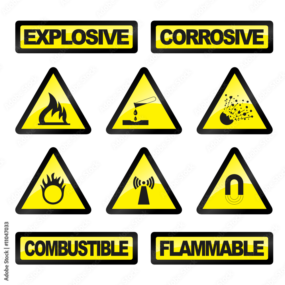 Segnali di pericolo Stock Vector | Adobe Stock